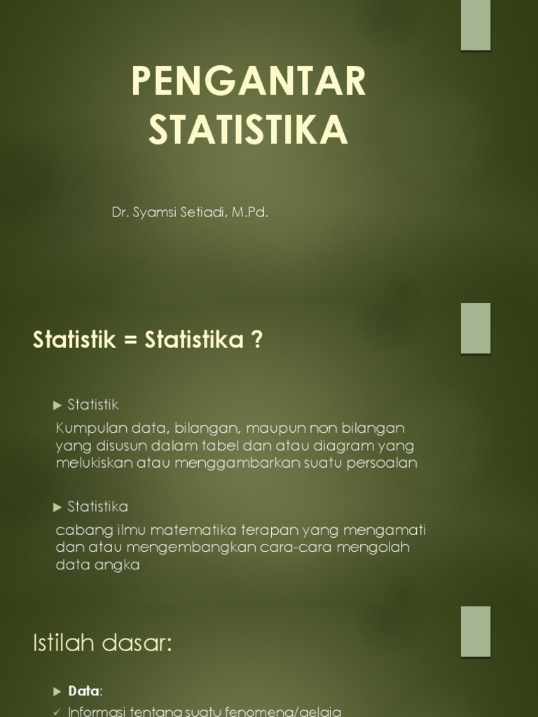 Pengantar Statistika | PDF