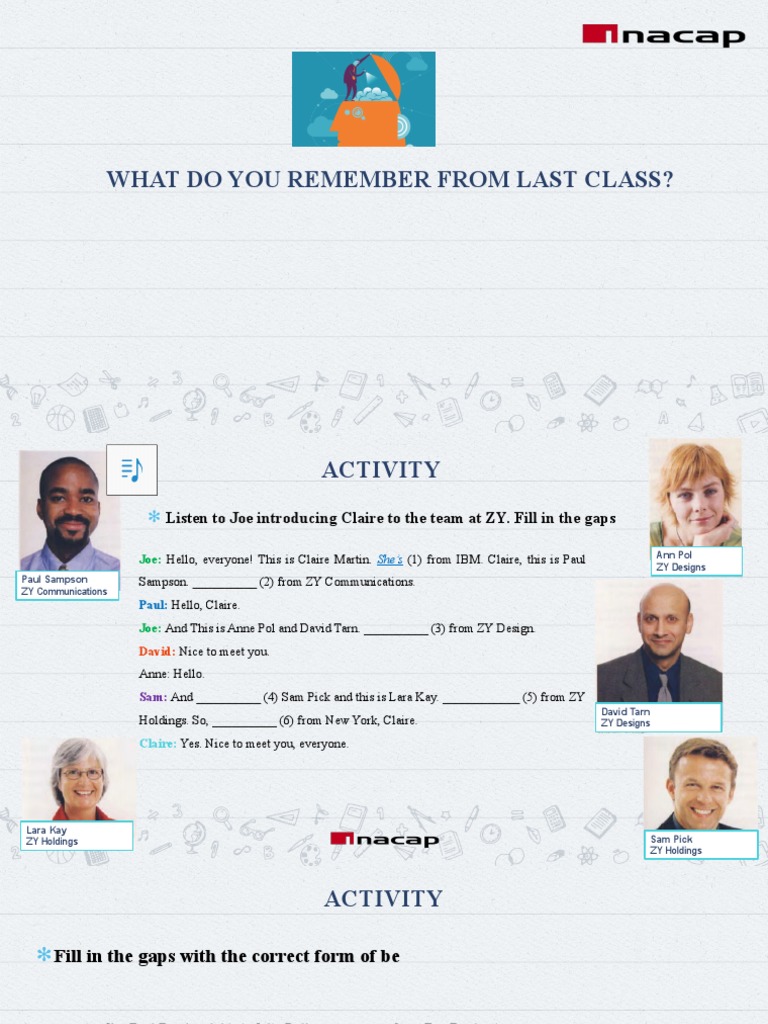 What Do You Remember From Last Class? | PDF | Communication