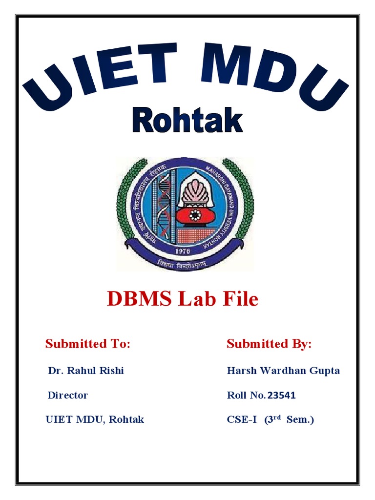 DBMS Sample Practical File | PDF | Computing | Information Technology ... DBMS Sample Practical File | PDF | Computing | Information Technology ...