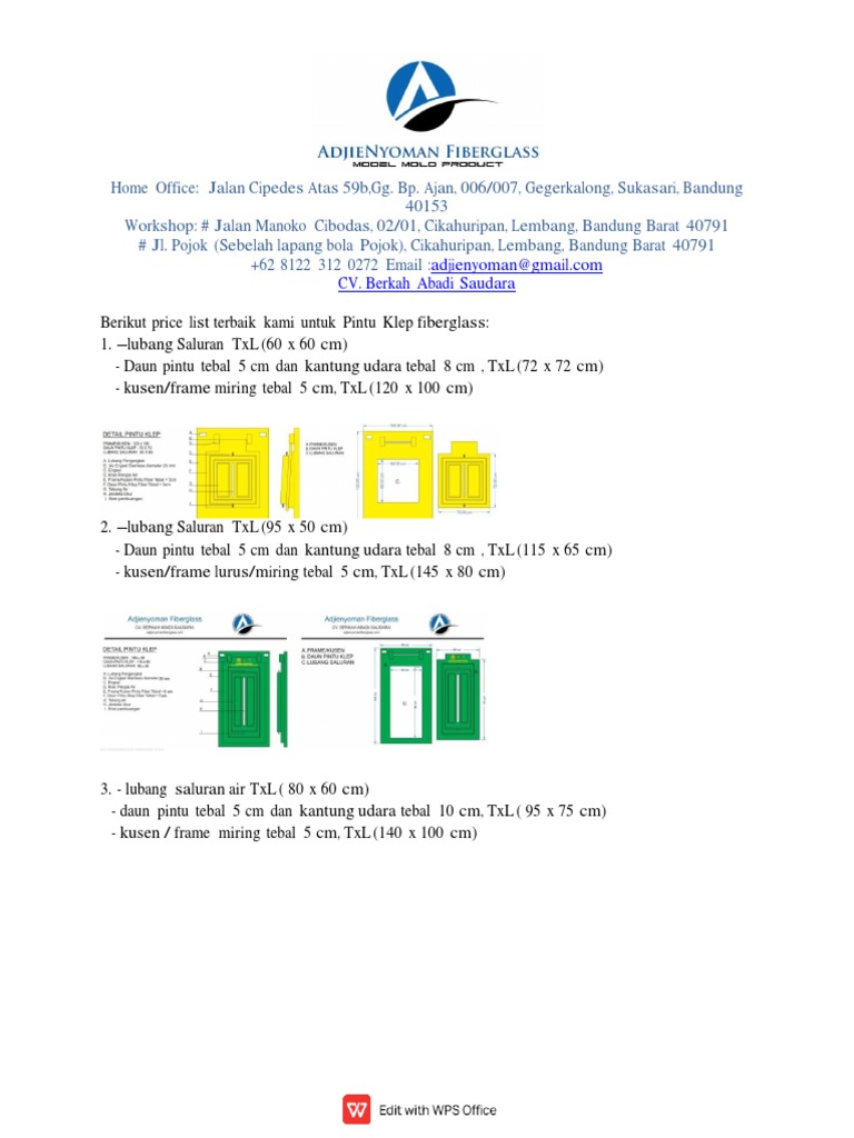 Brosur Pintu Klep Fiberglass | PDF