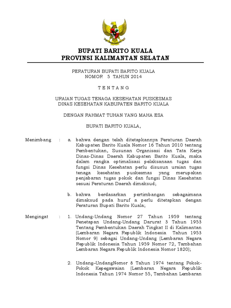 Contoh Tupoksi | PDF