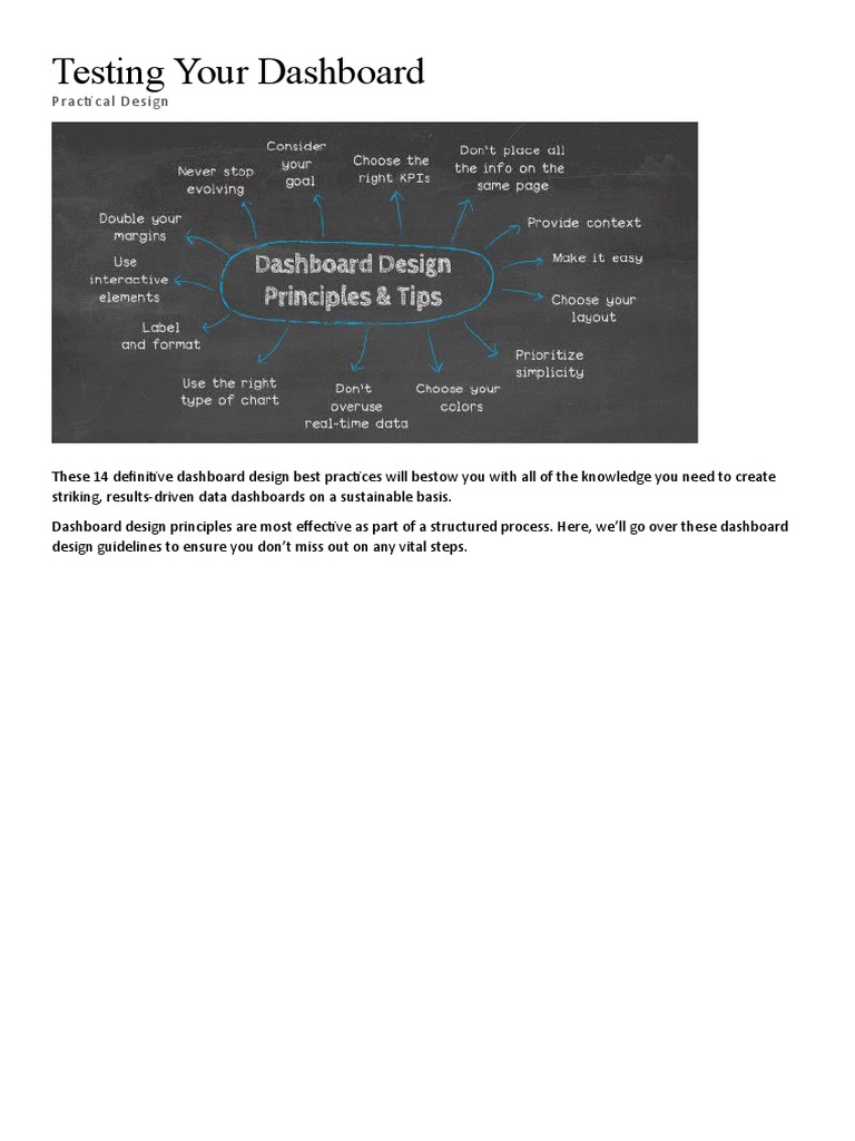 Testing Your Dashboard | PDF | Performance Indicator | Information