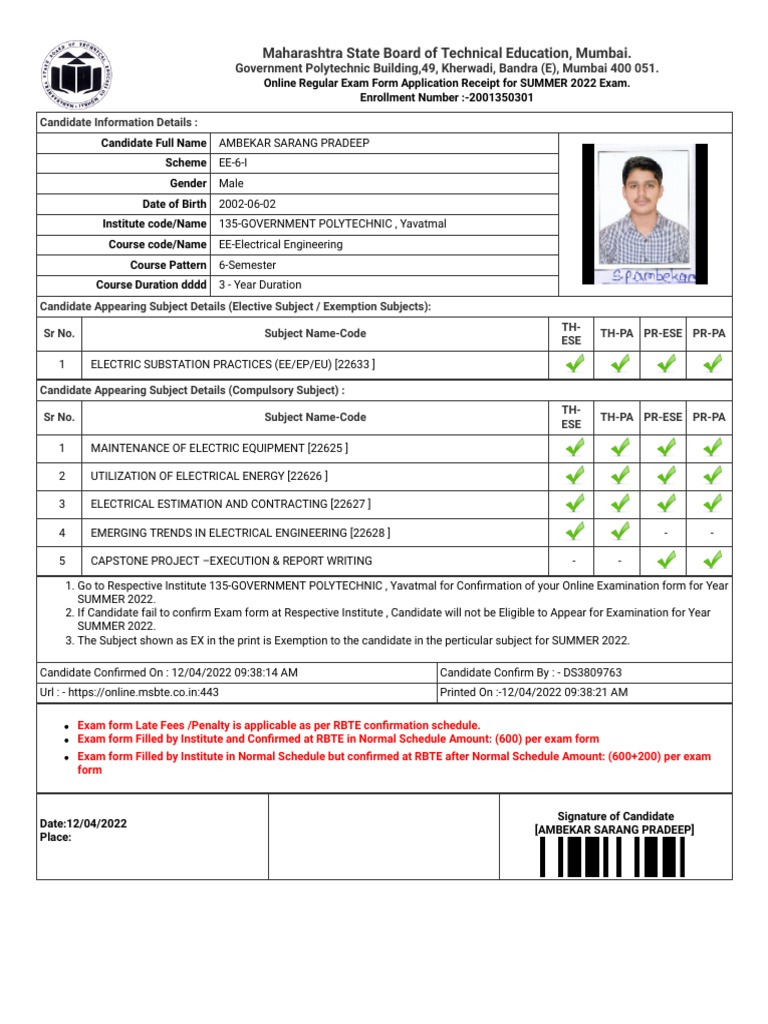 Maharashtra State Board of Technical Education, Mumbai | PDF