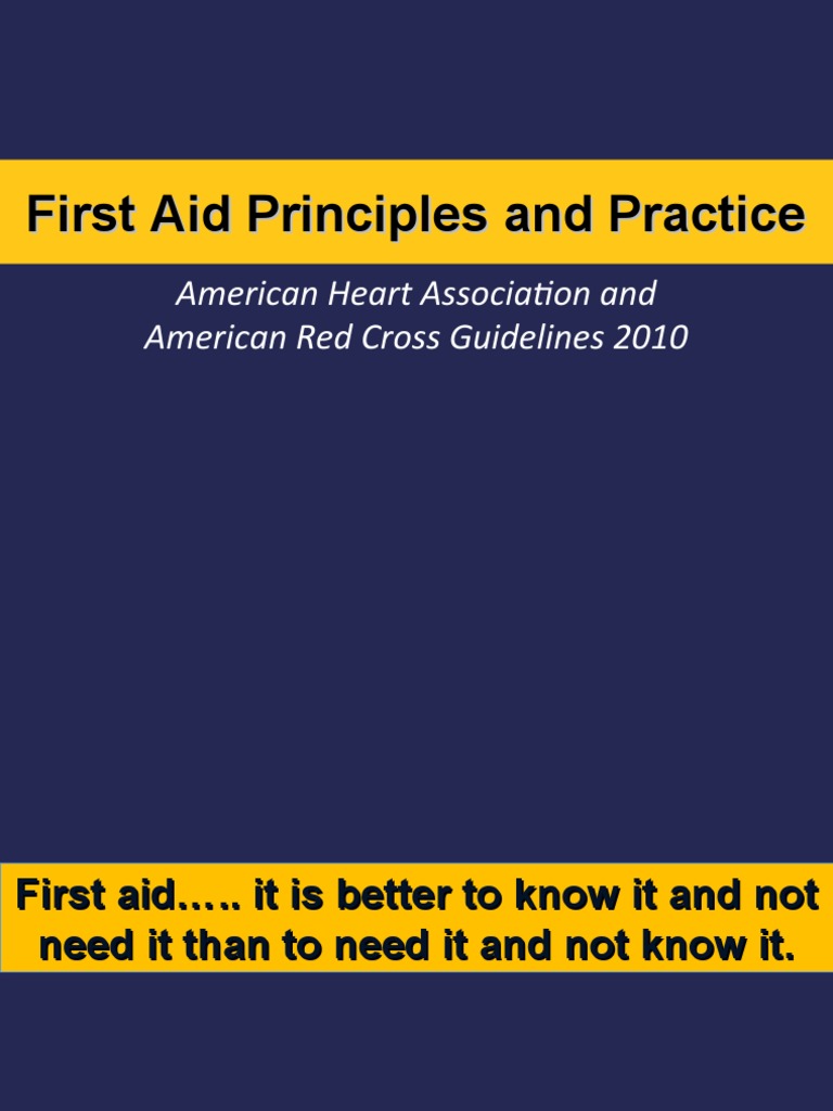 First Aid Principles and Practice | PDF | First Aid | Health Sciences