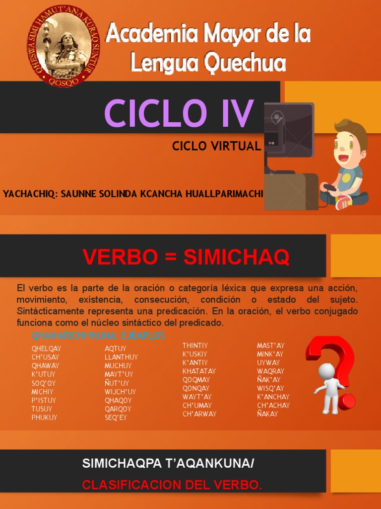 QUECHUA IV ULTI Quechua | PDF | Verbo | Conjugación gramatical