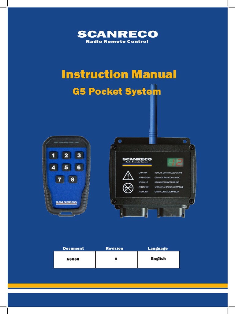 G5 - Instruction - Manual SCANRECO | PDF | Relay | Electrical Connector