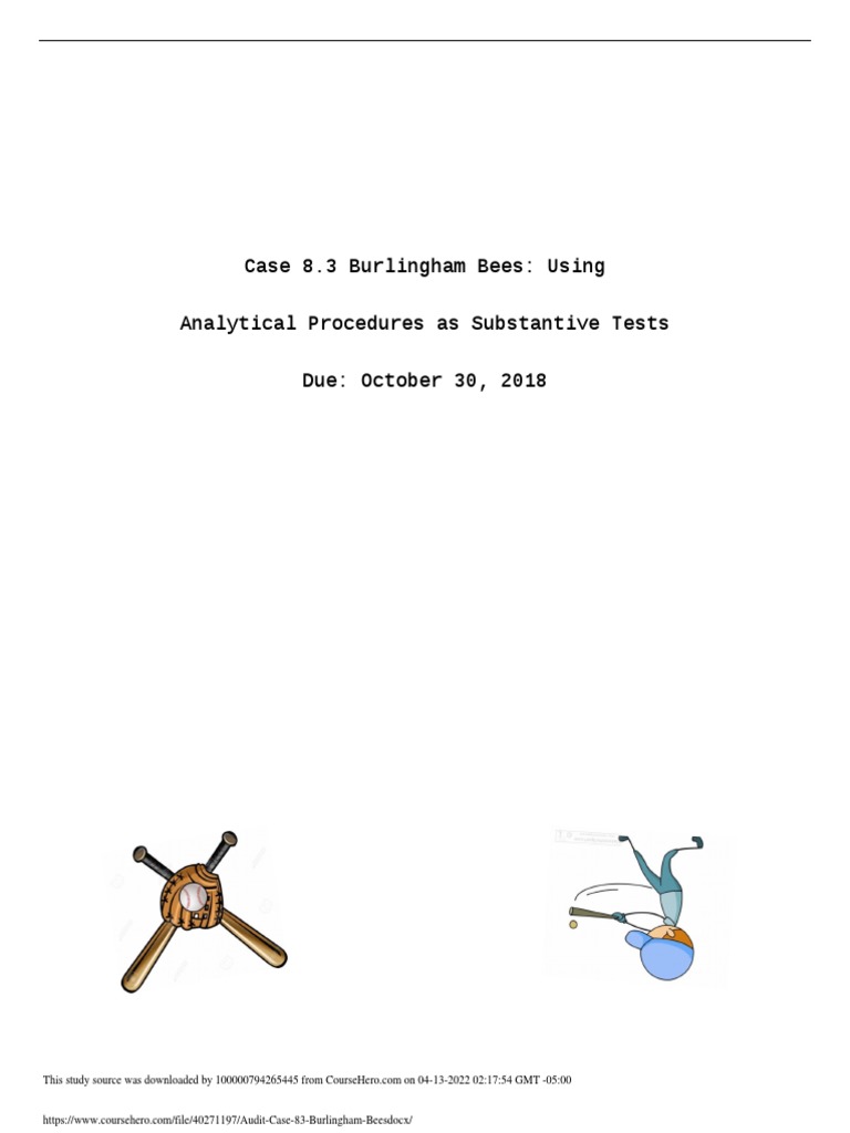Audit - Case - 8.3 - Burlingham - Bees 1 | PDF
