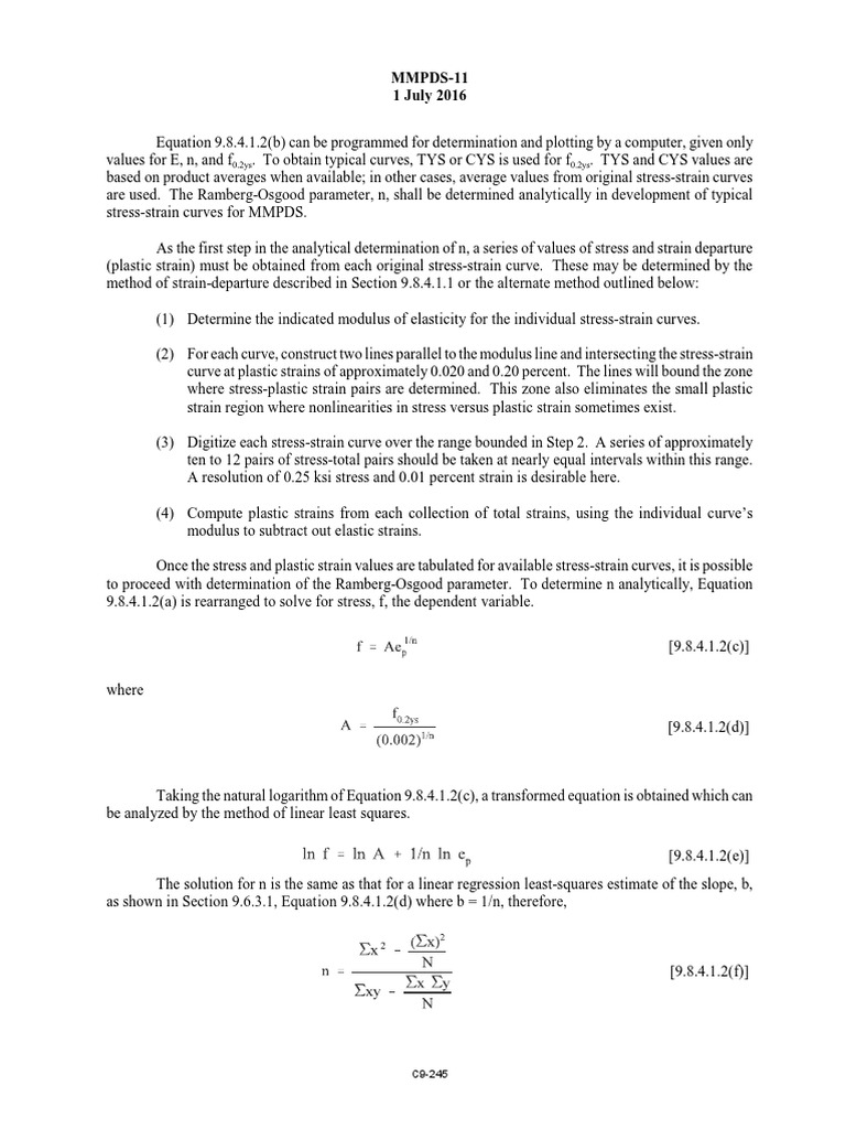 MMPDS RM | PDF | Deformation (Engineering) | Equations