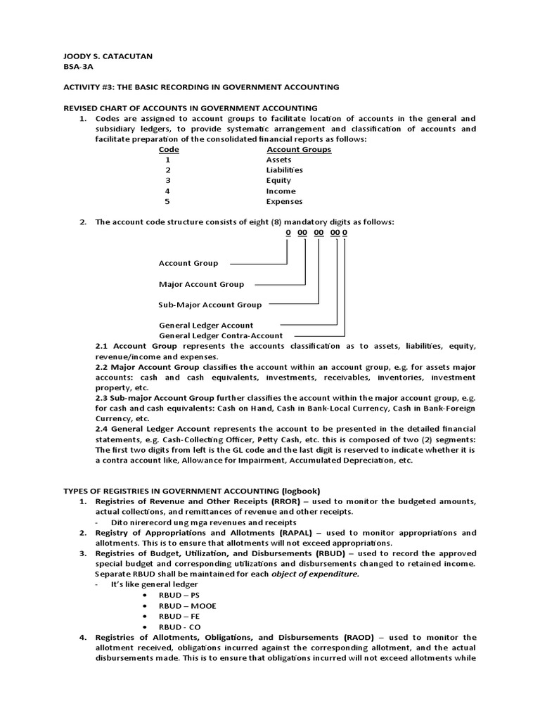 Government Accounting | PDF | Expense | Debits And Credits