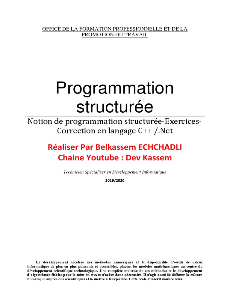 Algo Tdi1 Ver3 | PDF | Programmation | Programme informatique
