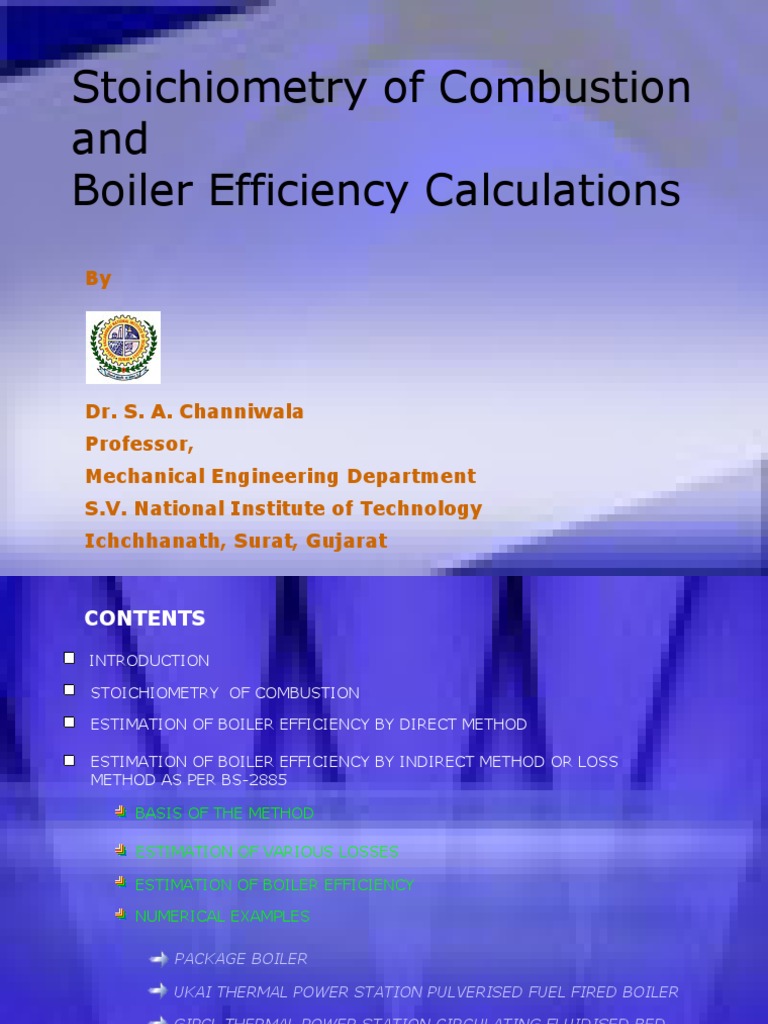Boiler Efficiency Calculations - Final | PDF | Combustion | Boiler