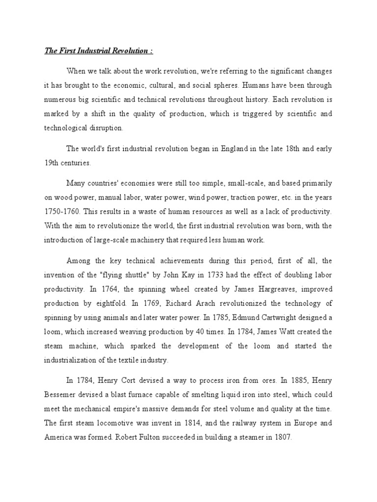 The Second Industrial Revolution | PDF | Industrial Revolution ...