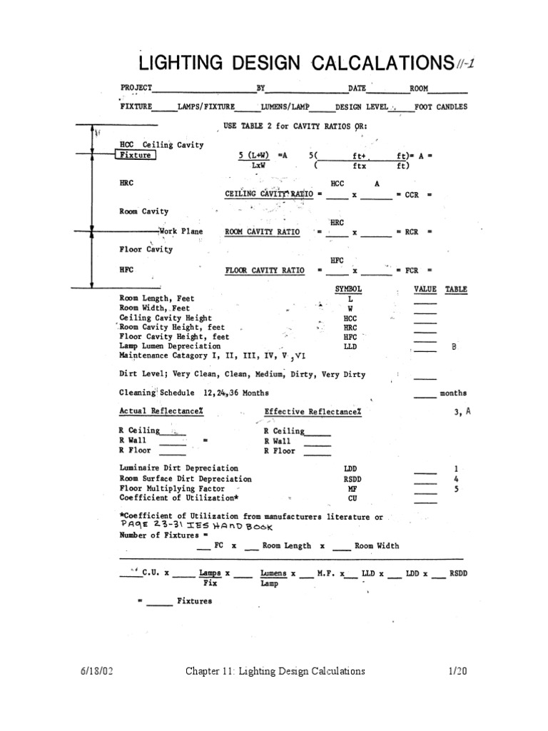 11 Ligthingdesign Calculation | PDF | General Services Administration ...