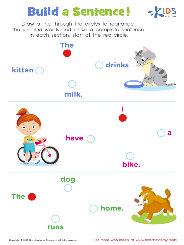 Grade 1 Sentence Structure Printable | PDF