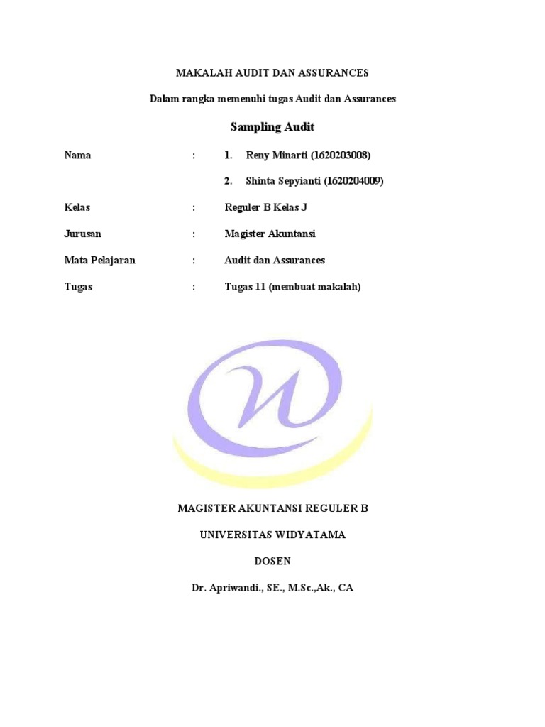Metode Random Sampling Audit Akuntansi | PDF | Bisnis