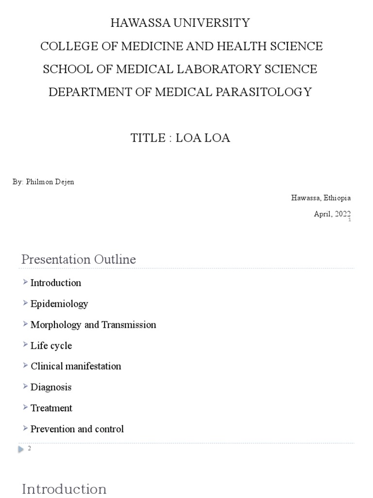 Loa Loa | PDF | Microbiology | Health Sciences