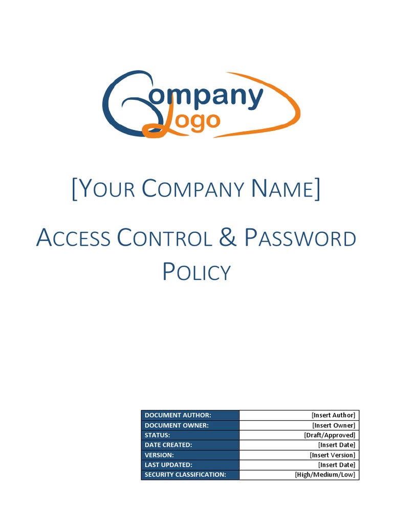 Access Control & Password Policy SAMPLE | PDF | Password | Access Control