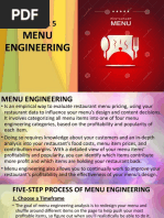 Menu Engineering Worksheet Guide | PDF | Menu | Profit (Economics)
