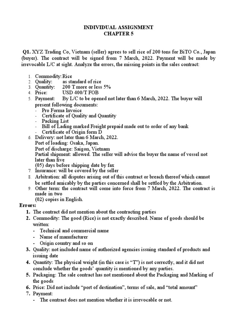 Individual Assignment c5 | PDF | Business Law | Private Law