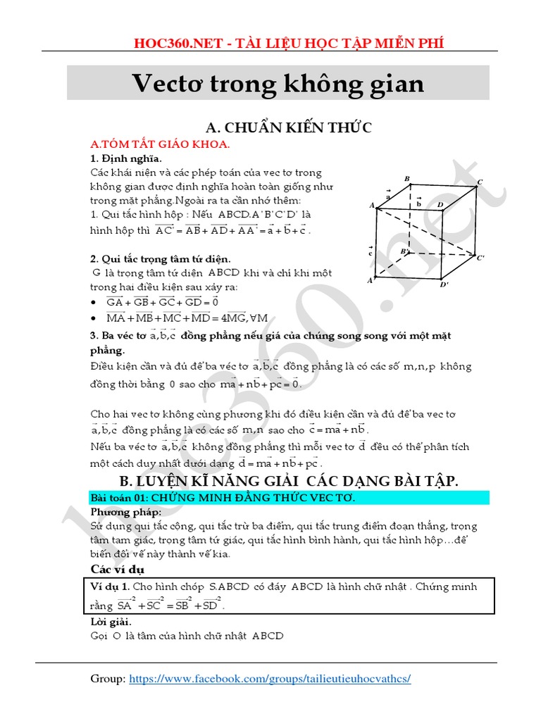 Vecto Trong Khong Gian | PDF