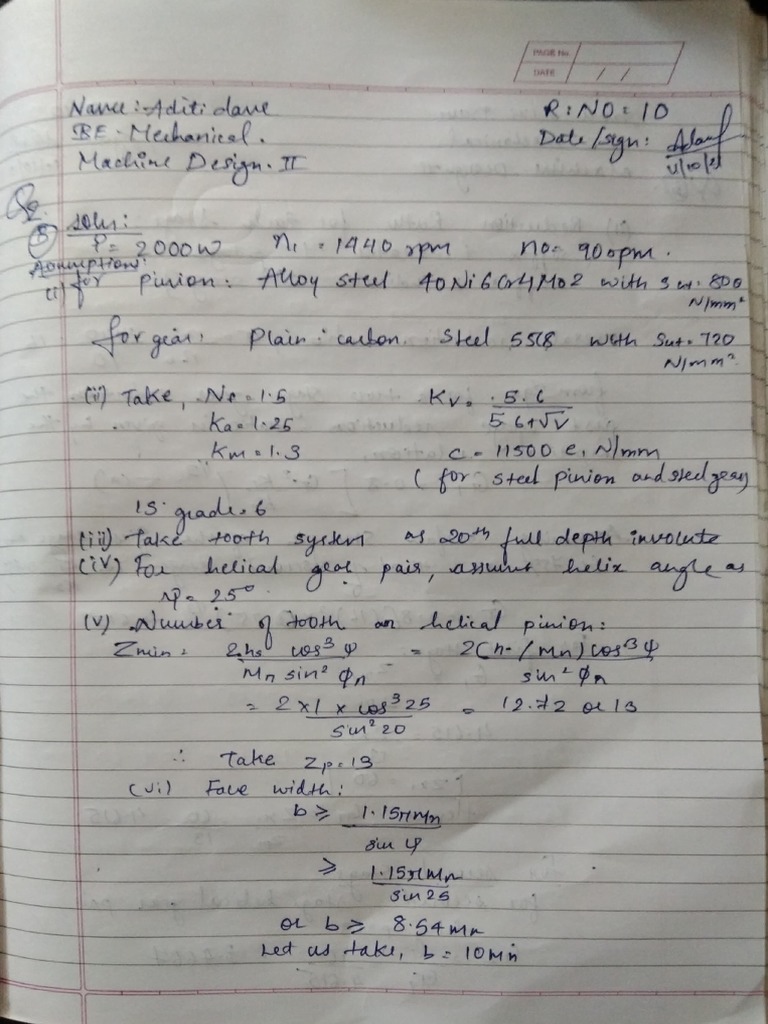 Machine Design 2 Exam | PDF