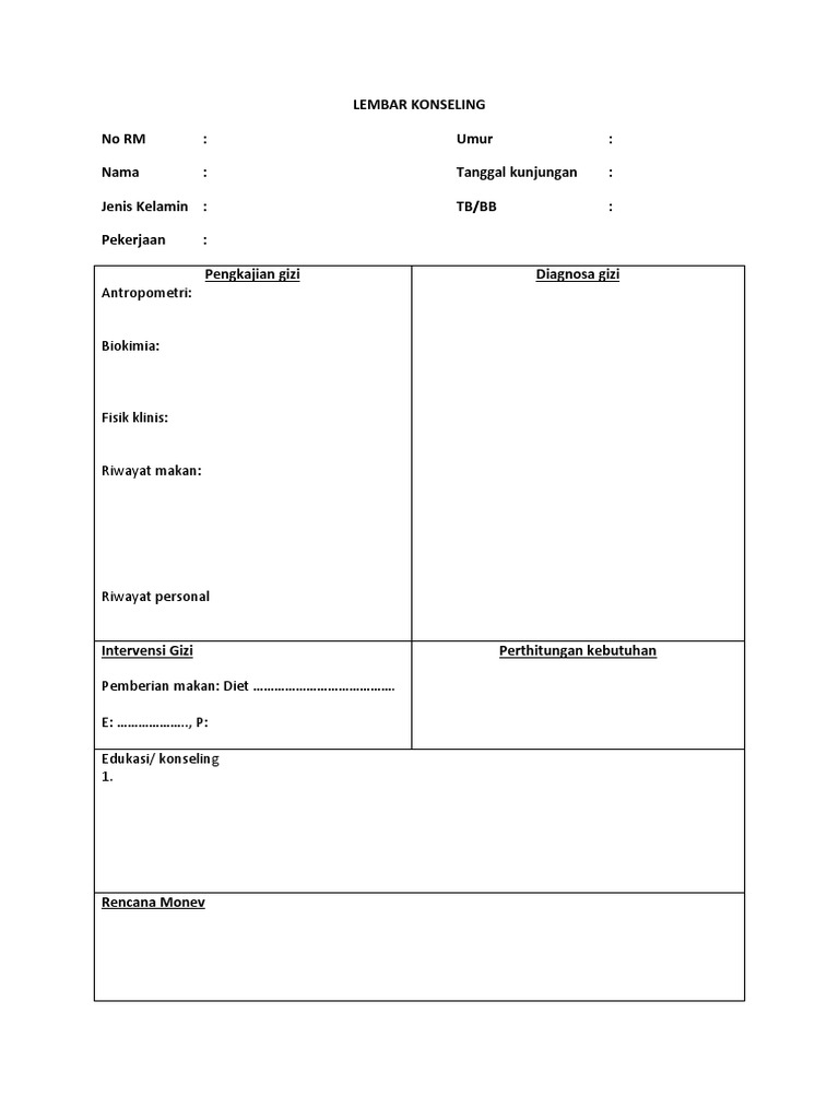 Lembar Konseling | PDF