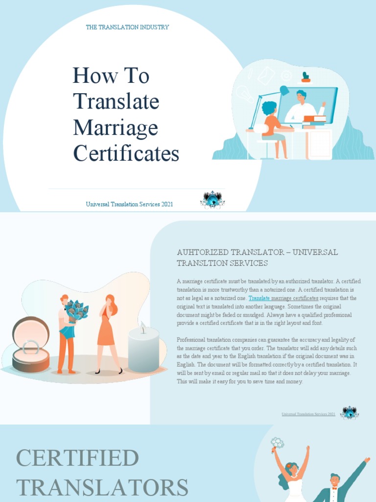 Translate Marriage Certificate | PDF | Notary Public | Marriage