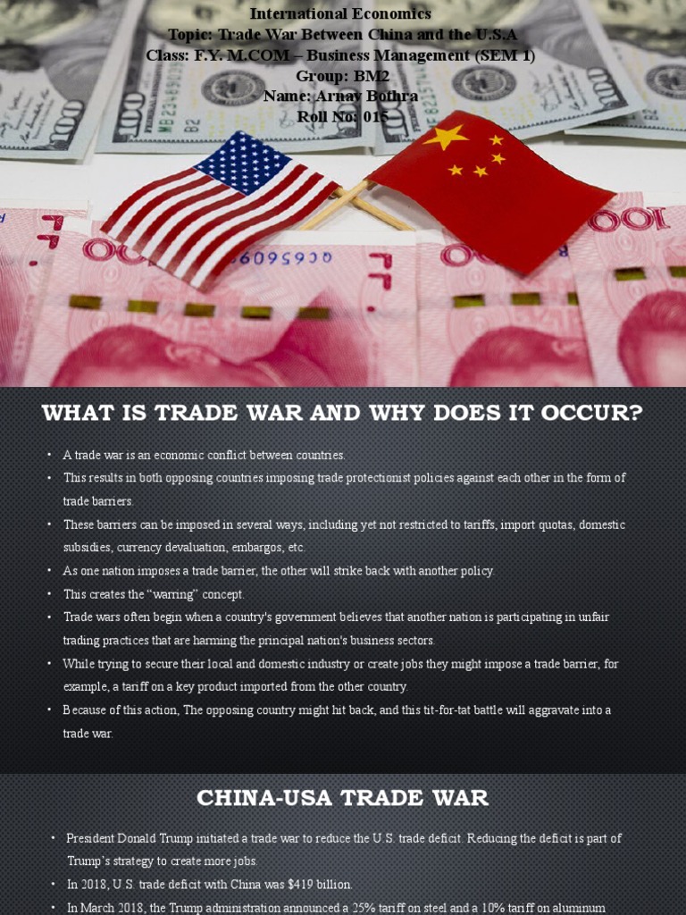 Trade War Presentation SLE - International Economics | PDF | Tariff | Trade