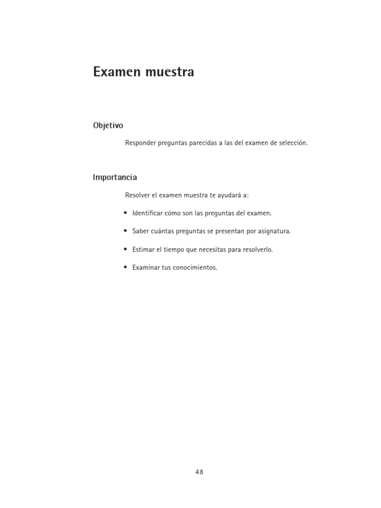 Examen Muestra Cbs | PDF