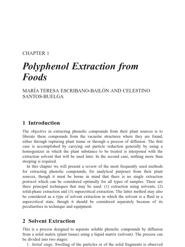 Extraction Polyphenol Review 16p | PDF | Polyphenol | High Performance ...
