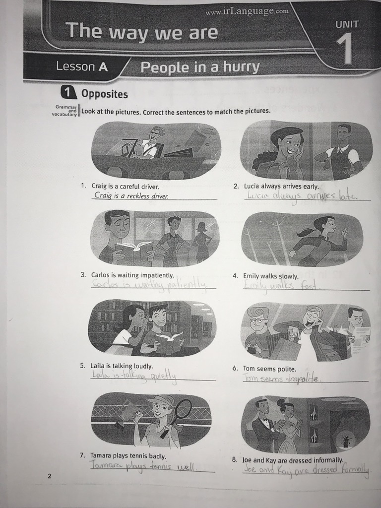 TOUCHSTONE 3 Unit 1 WORKBOOK COMPLETED | PDF