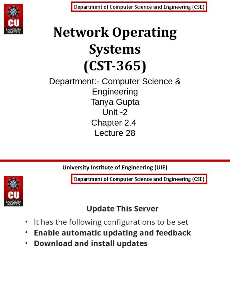 Network Operating Systems (CST-365) : Department:-Computer Science ...