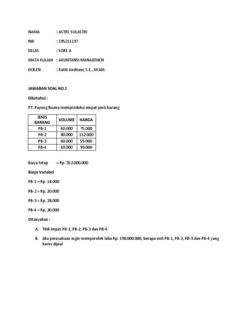 Astri-S 195211197 Uts Akmen | PDF