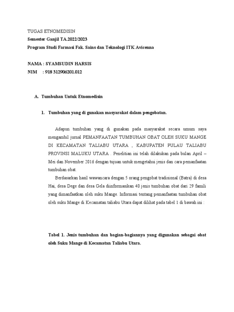 Syamsudin, Etnomedisin | PDF Syamsudin, Etnomedisin | PDF