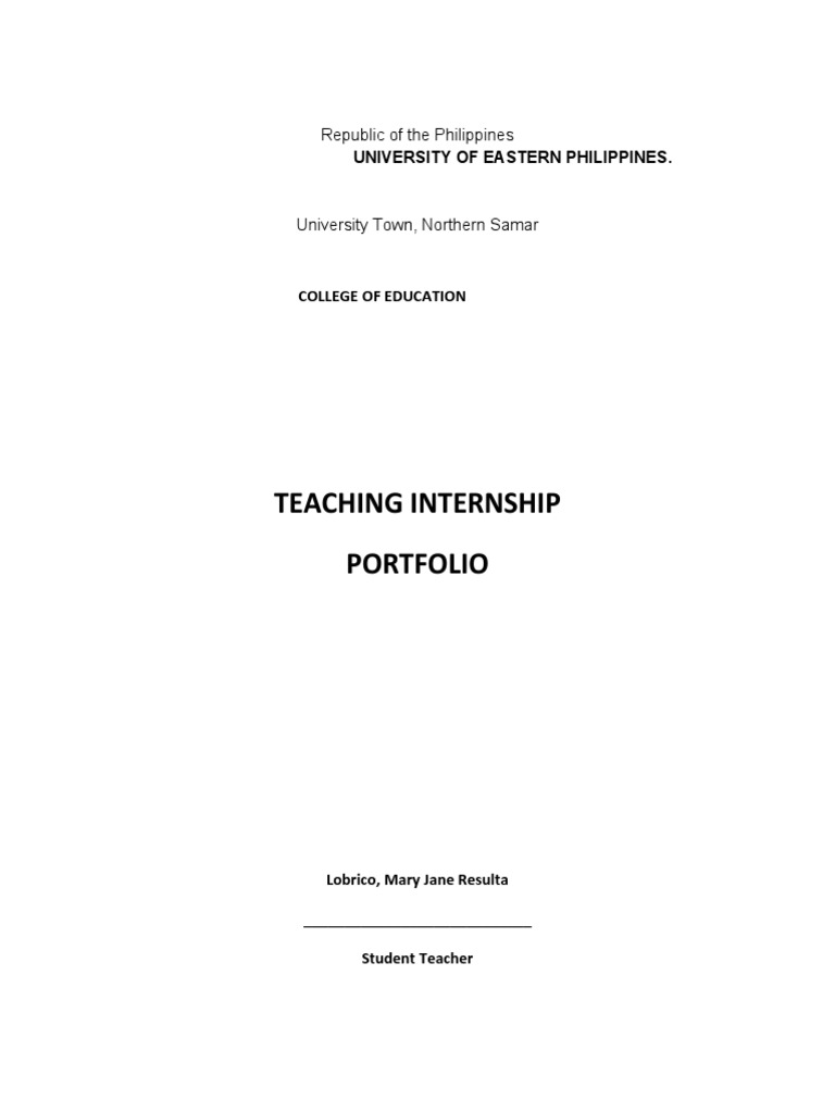 Intership in Teaching | PDF | Curriculum | Teachers