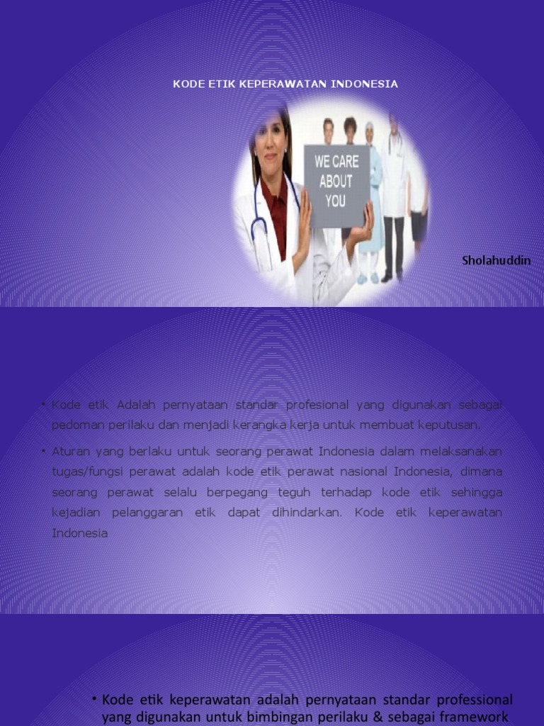 Kode Etik Keperawatan Indonesia | PDF