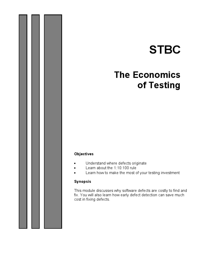 The Economics of Testing | PDF | Software Testing | Software Bug