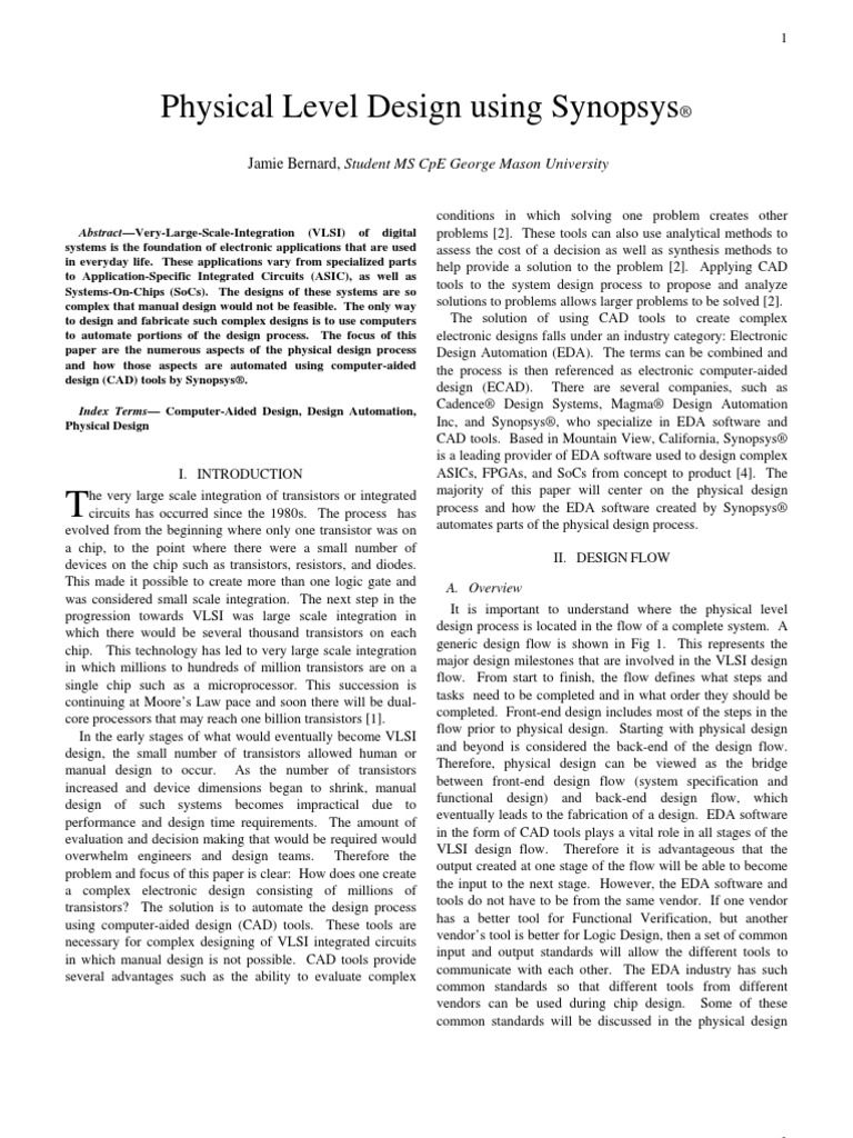 ASIC Physical Level Design | PDF
