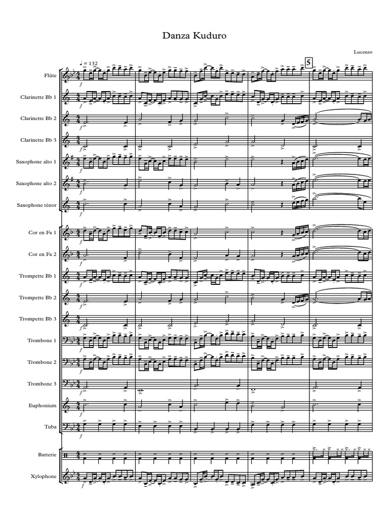 Danza Kuduro - Partition Complète | PDF