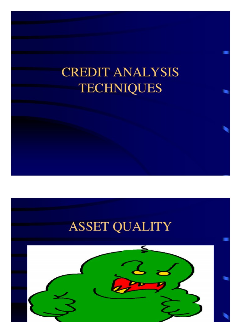 Credit Analysis Techniques Overview | PDF | Credit | Finance & Money ...
