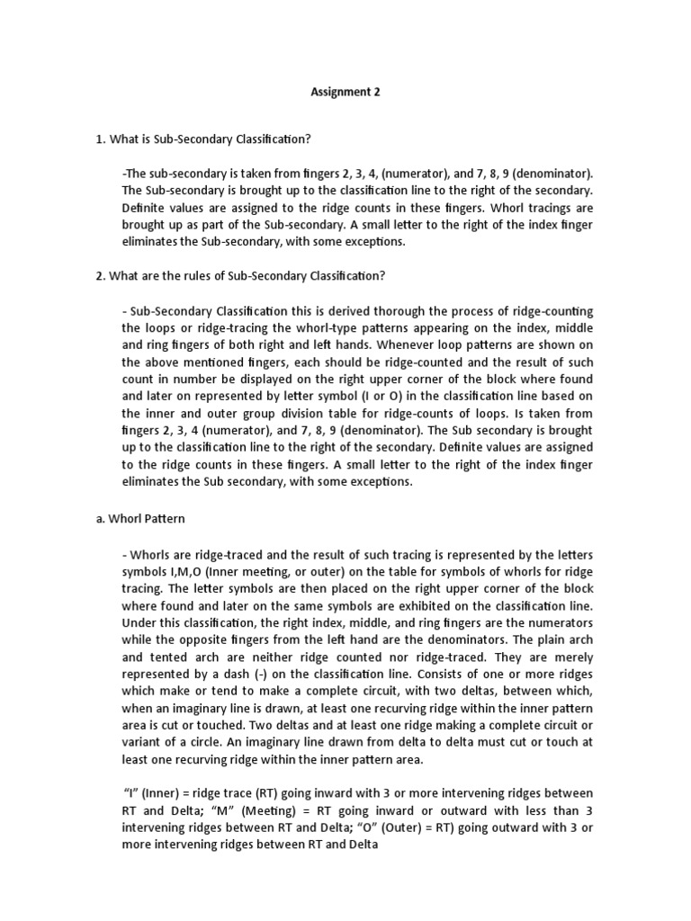 Assignment 2 Fingerprint | PDF | Fingerprint | Hand