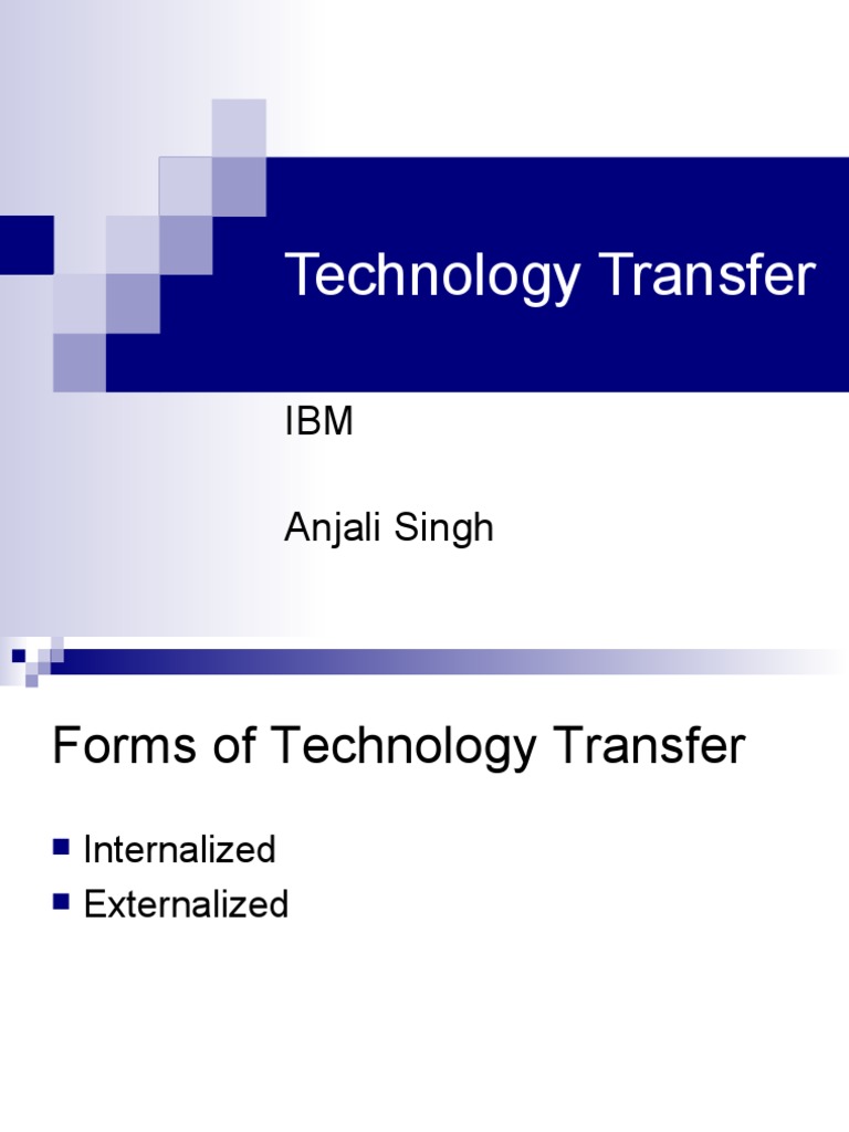 IBM Internal Technology Transfer Methods | PDF
