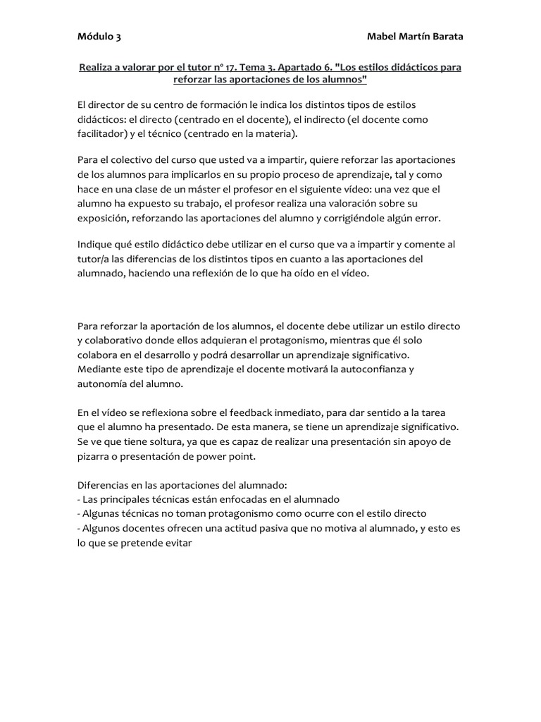 Realiza A Valorar Por El Tutor Nº17 Tema 3 Ap 6 | PDF