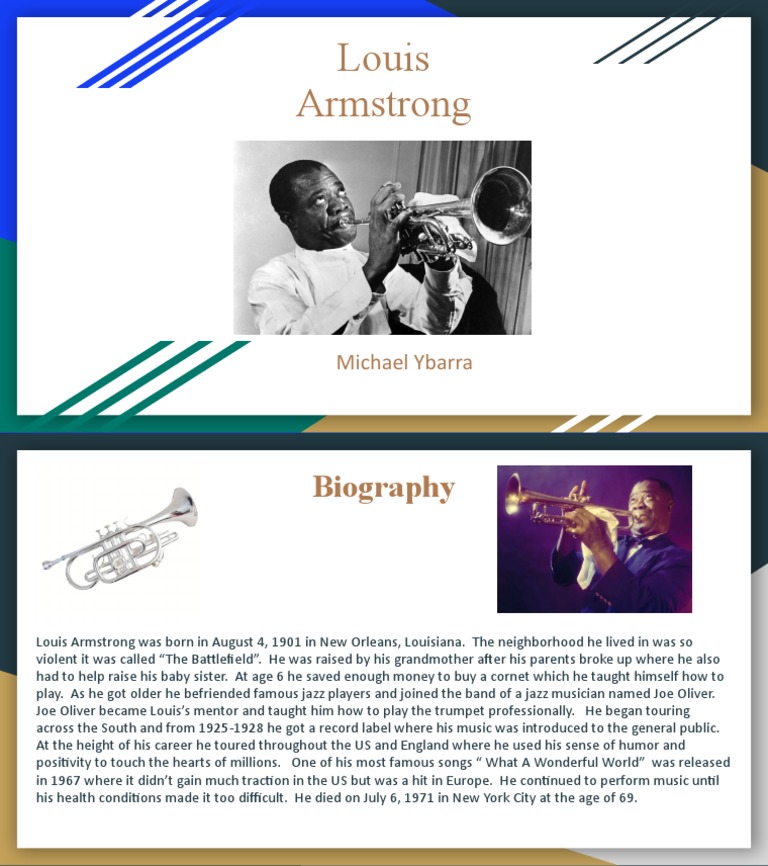 Louis Armstrong: A Brief Biography | PDF | Art