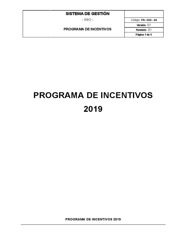 Programa de Incentivos | PDF | Gestión de recursos humanos