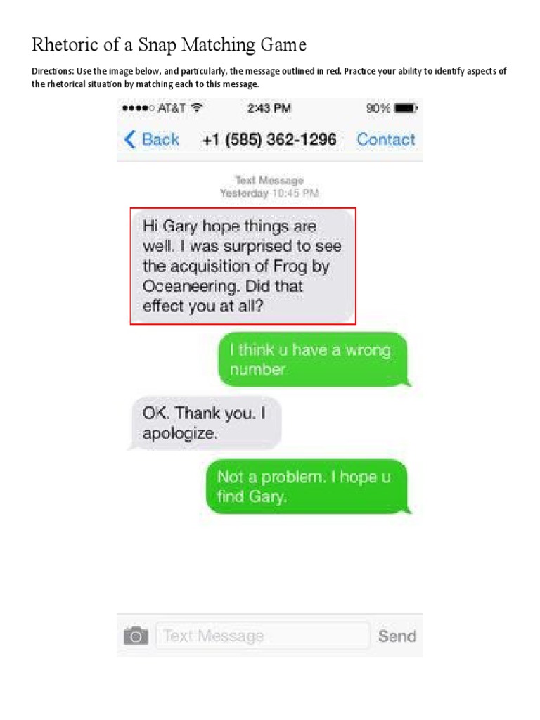 Rhetoric of A Snap Matching Game | PDF