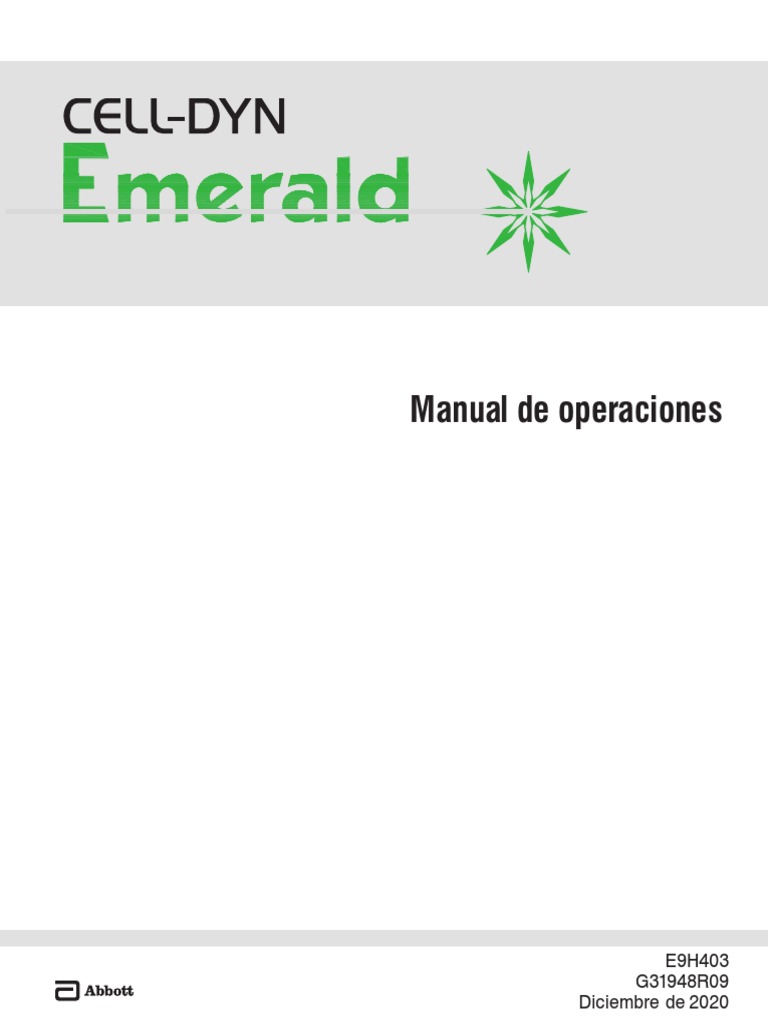 Cell-Dyn Emerald Ops Manual Spanish - G31948R09 | PDF