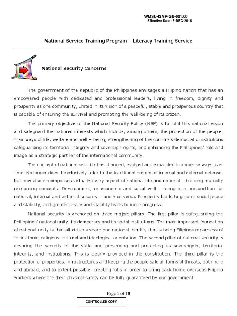 National Service Training Program - Literacy Training Service | PDF ...