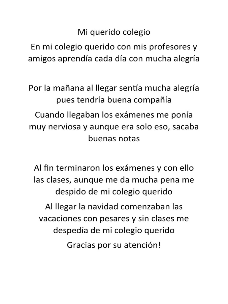 My Dear School | PDF