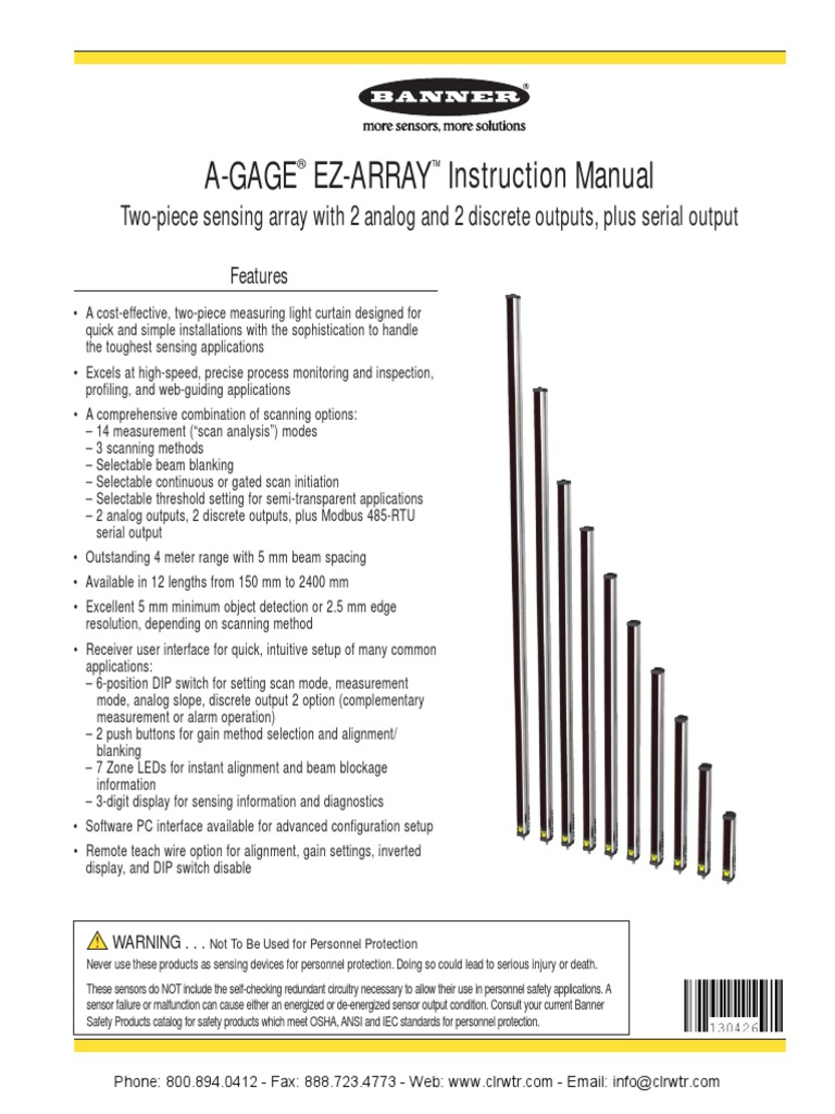 Banner EZ ARRAY User Manual | PDF | Personal Computers | Graphical User ...
